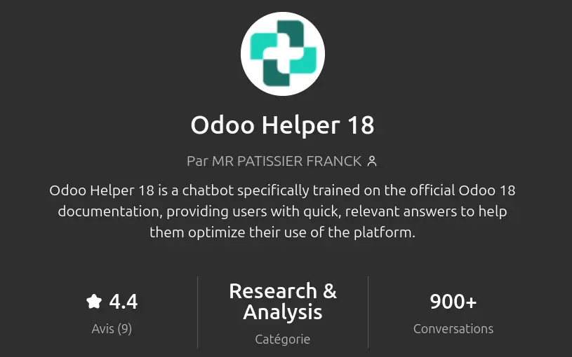 Odoo Helper 18 : Le Chatbot Qui Simplifie l'Accès à la Documentation O
